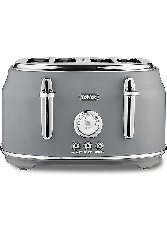 Tower Renaissance 4 Slice Toaster T20065GRY - Grey | Curvissa