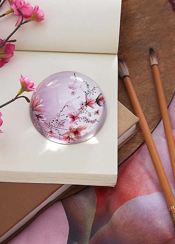 Cherry Blossom Paperweight Acrylic Embedded Specimens Crafts