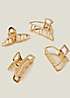 Accessorize 4-Pack Small Metal Claw Clips | Curvissa
