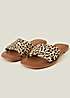 Accessorize Cut-Out Leopard Print Slide Sandals | Curvissa