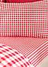 Catherine Lansfield Bamford Gingham Check Red Fitted Sheet | Curvissa