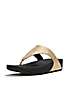 FitFlop Lulu Platino Metallic Snake Toe-Post Sandals | Curvissa