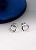 Kit Heath Sterling Silver & Cubic Zirconia Bevel Cirque Stud Earrings ...