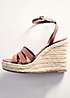 Mango Aurora Tan Wedge Sandals | Curvissa
