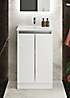 Newland 500 Slimline Floor Standing Bathroom Basin Unit | Curvissa