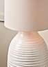 Pacific Lifestyle Linnea White Grooved Ceramic Floor Lamp | Curvissa