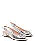 Paradox London Silver Fortune Wide-Fit Block Heel Embellished Shoes ...