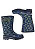 Regatta Orla Three-Quarter Blue Frilly Flower Wellies | Curvissa