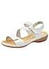 Rieker 659C7 Ladies White Hook & Loop Sandals | Curvissa