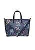 Sara Miller Midnight Leopard Print Medium Tote Bag | Curvissa