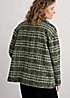 Seasalt Cornwall Black Beamwind Checked Wool Blend Coat | Curvissa