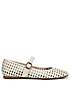 Vionic Ivory Alameda Wide Fit Arch Support Woven Mary Janes | Curvissa