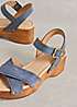 White Stuff Phoebe Low Clog Blue | Curvissa