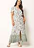 Yours Curve Paisley Border Detail Dress | Curvissa
