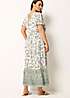 Yours Curve Paisley Border Detail Dress | Curvissa