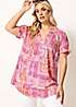 Yours Curve Tile Print Blouse | Curvissa