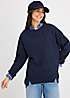 bonprix Longline Crew Neck Sweatshirt | Curvissa